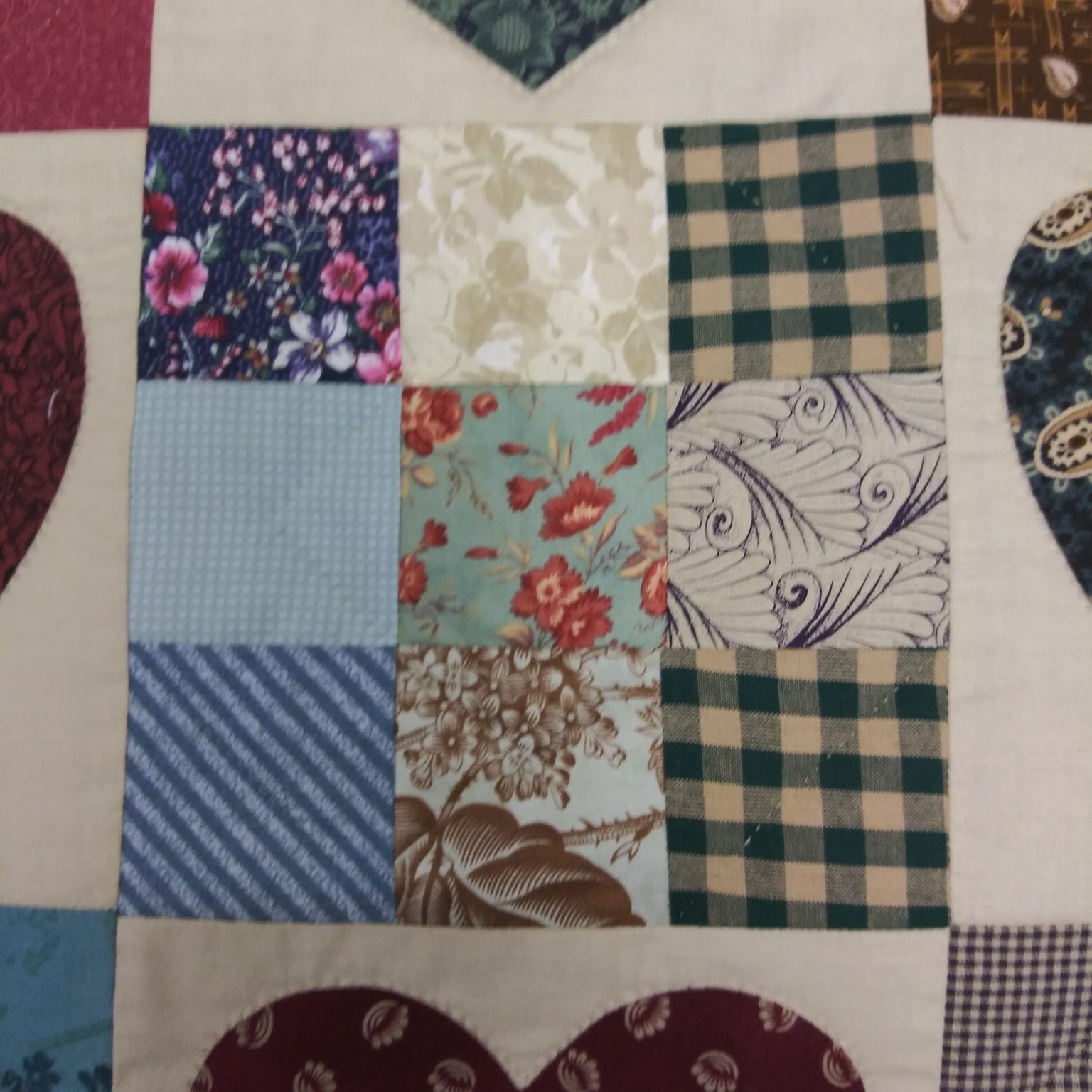 Country Hearts Quilt | Twin | Family Farm Handcrafts | Handmade