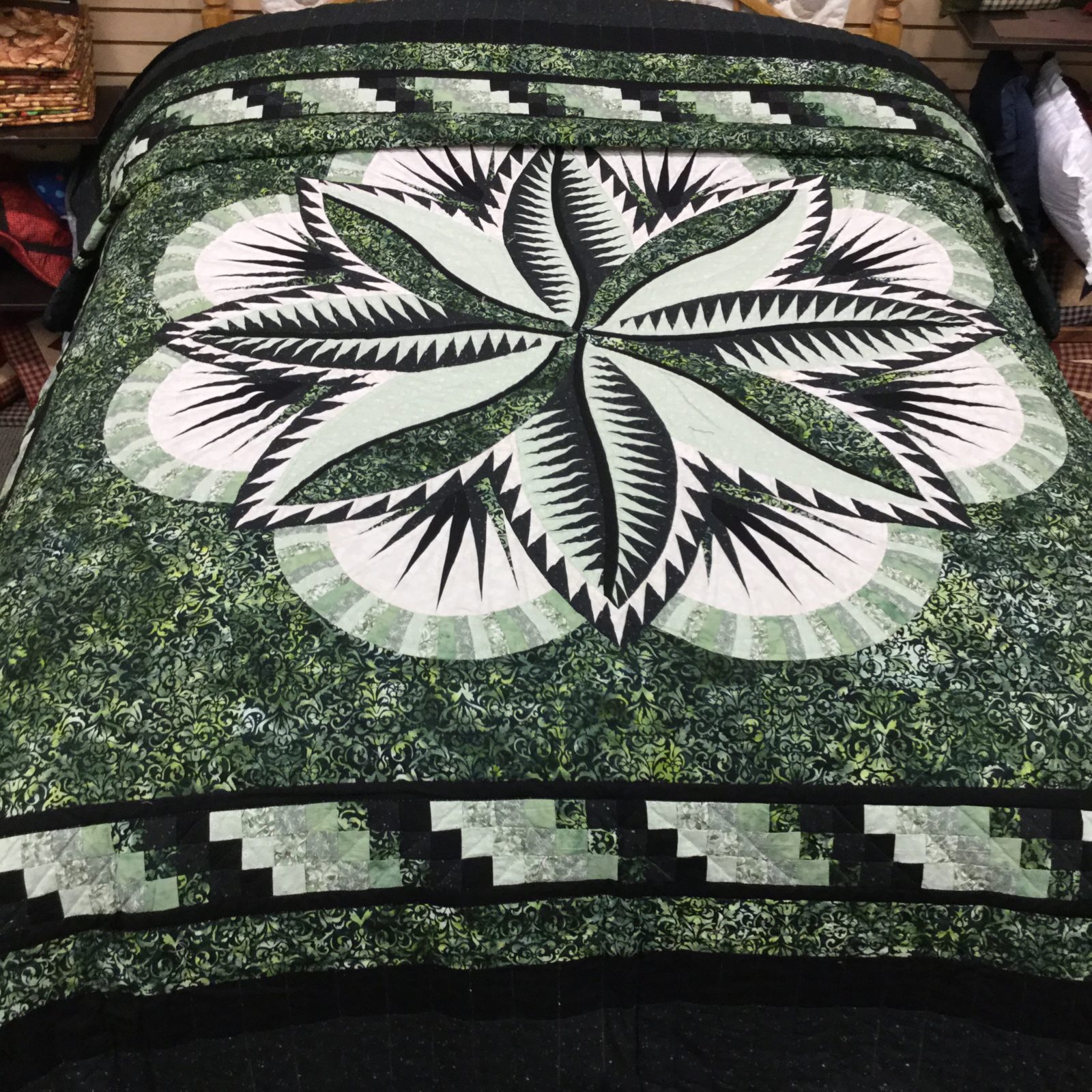 Fire Island Hosta Quilt | Queen | Family Farm Handcrafts