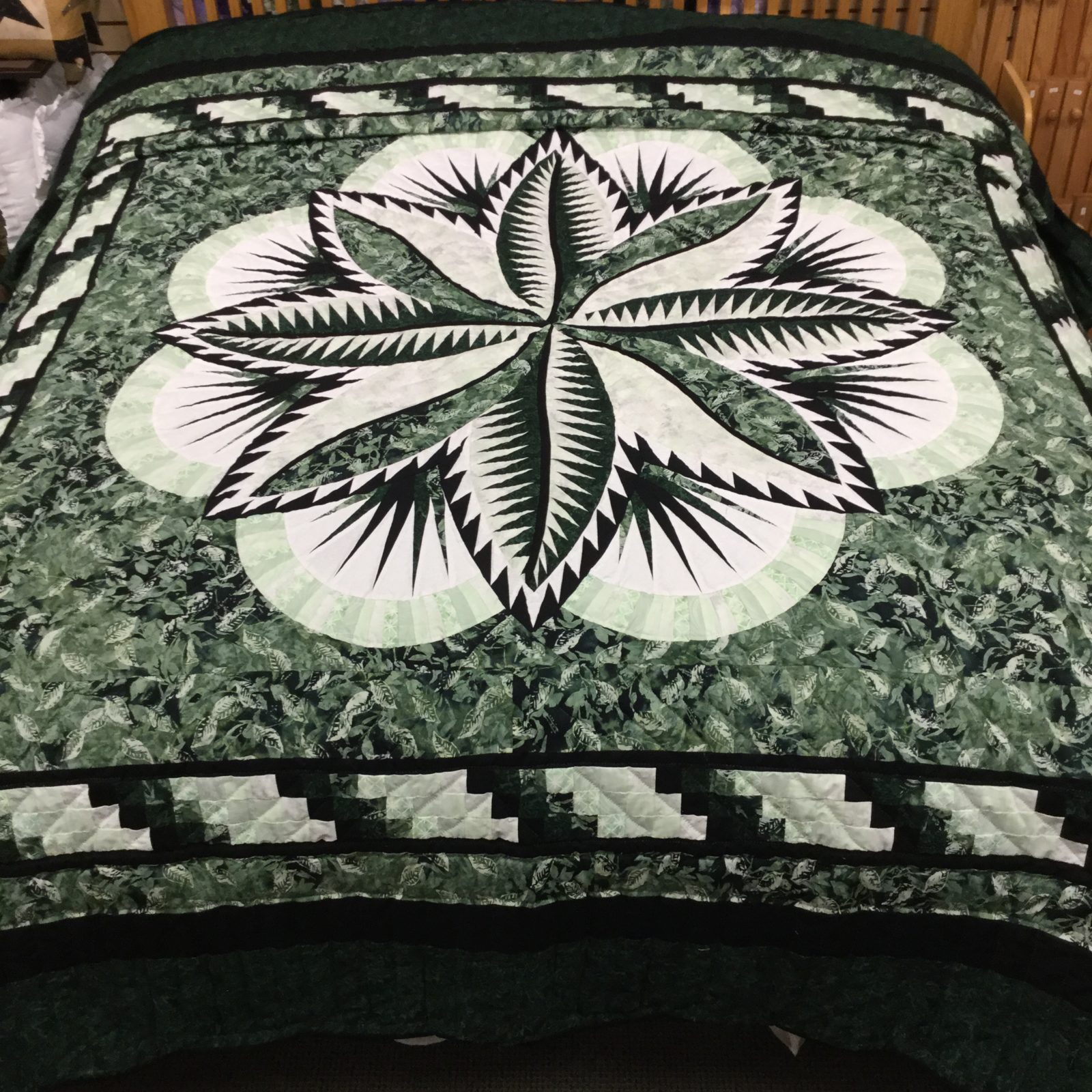 Fire Island Hosta Quilt | King Quilt | Family Farm Handcrafts