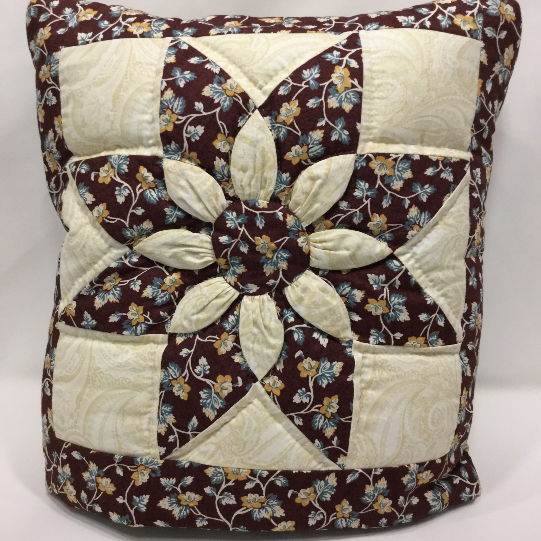 Golden Brown Log Cabin Quillow | Handmade from Family Farm Handcrafts