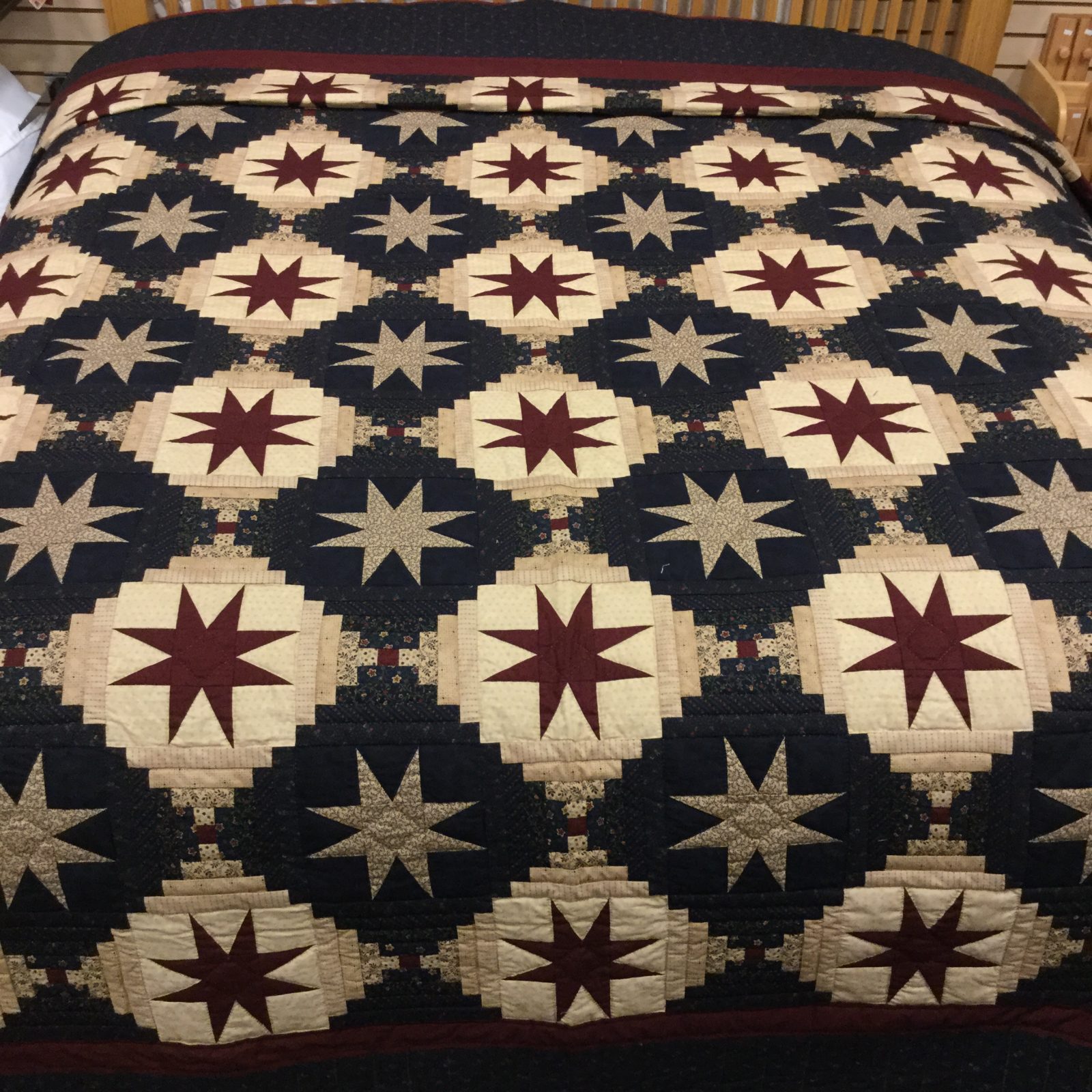 Eight Point Star Quilt - King ~ Family Farm Handcrafts