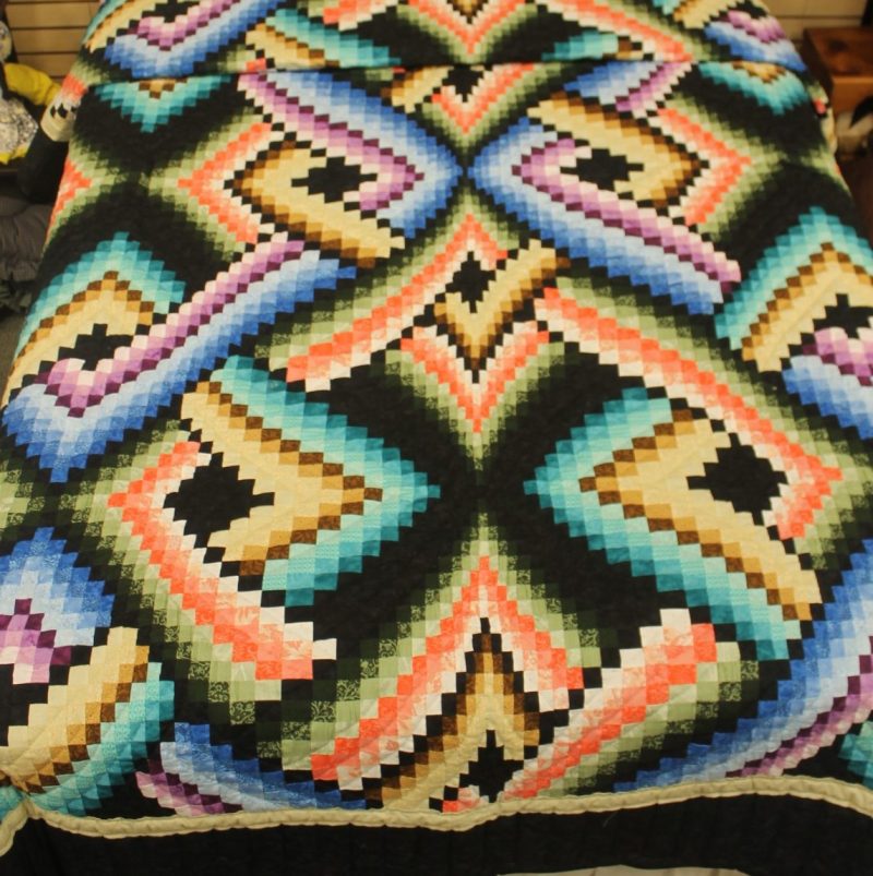 Amish Colors | Bargello Variation | Mystic Night Queen Quilt