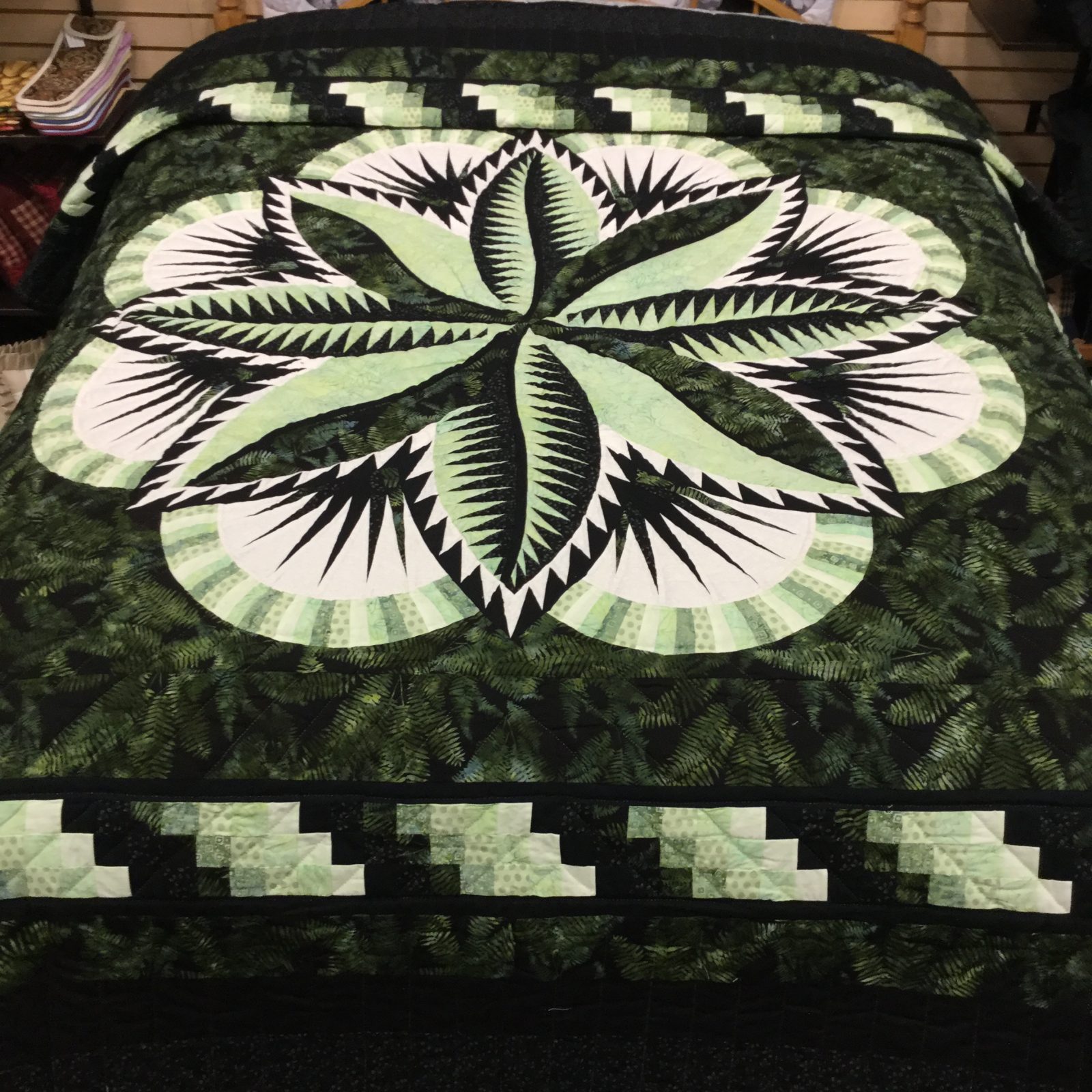 Fire Island Hosta Quilt | Queen | Family Farm Handcrafts