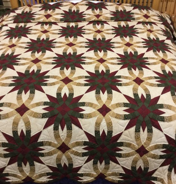 Star Wedding Ring Quilt | King | Family Farm Handcrafts | Handmade
