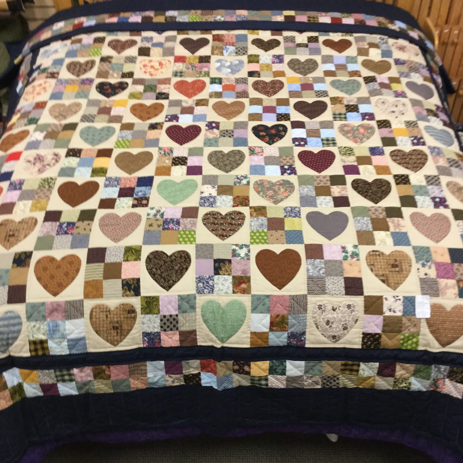 Country Hearts Quilt | King | Family Farm Handcrafts