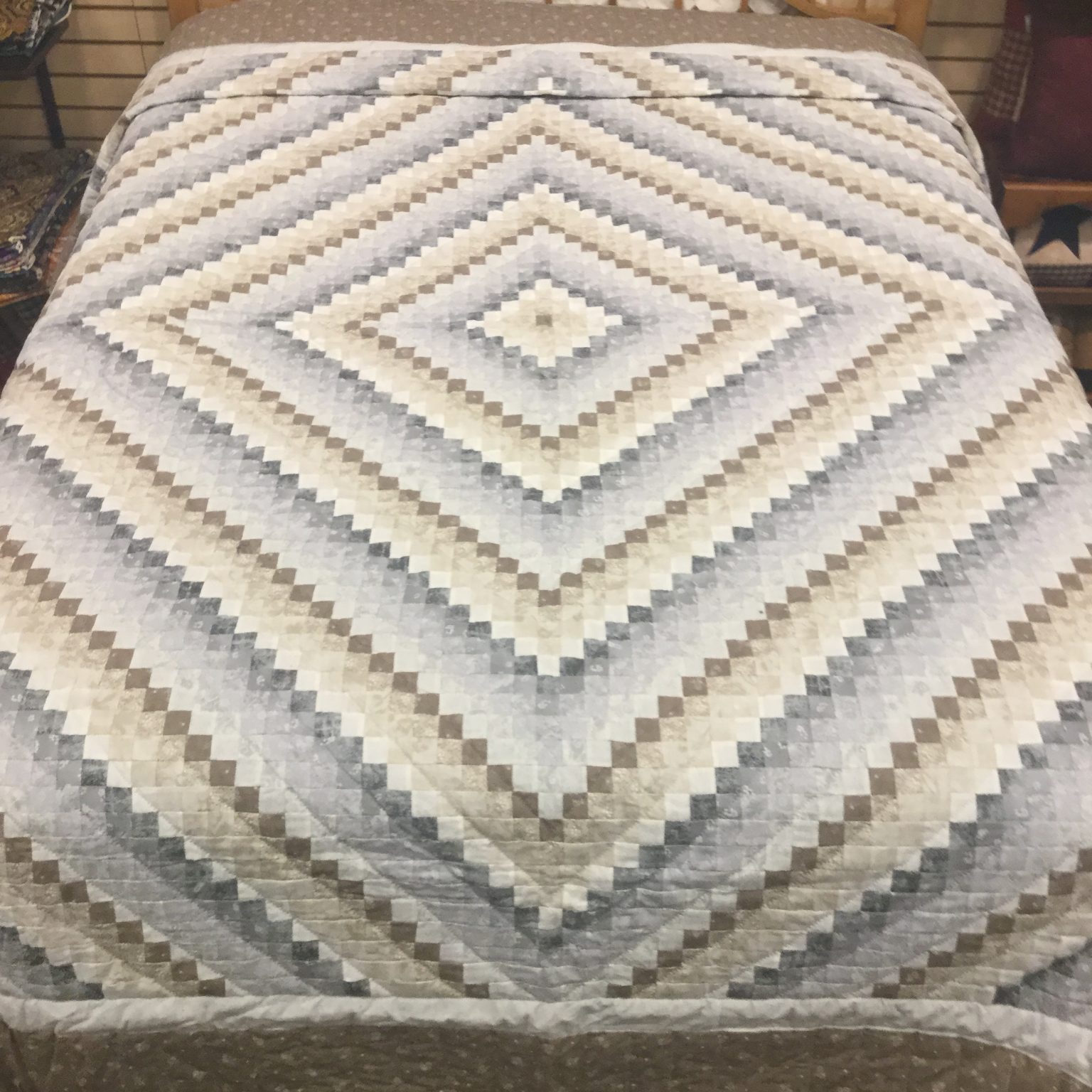 Bargello Flame Quilt | Queen Quilt For Sale | Family Farm Handcrafts