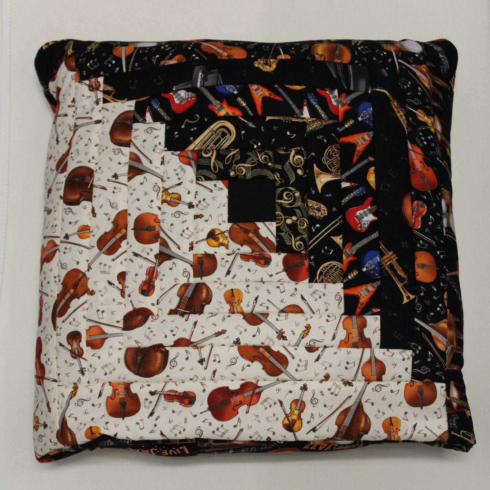 Blue Log Cabin Quillow | Family Farm Handcrafts | Handmade